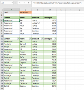 Excel FILTER-Functie - Excel hulp
